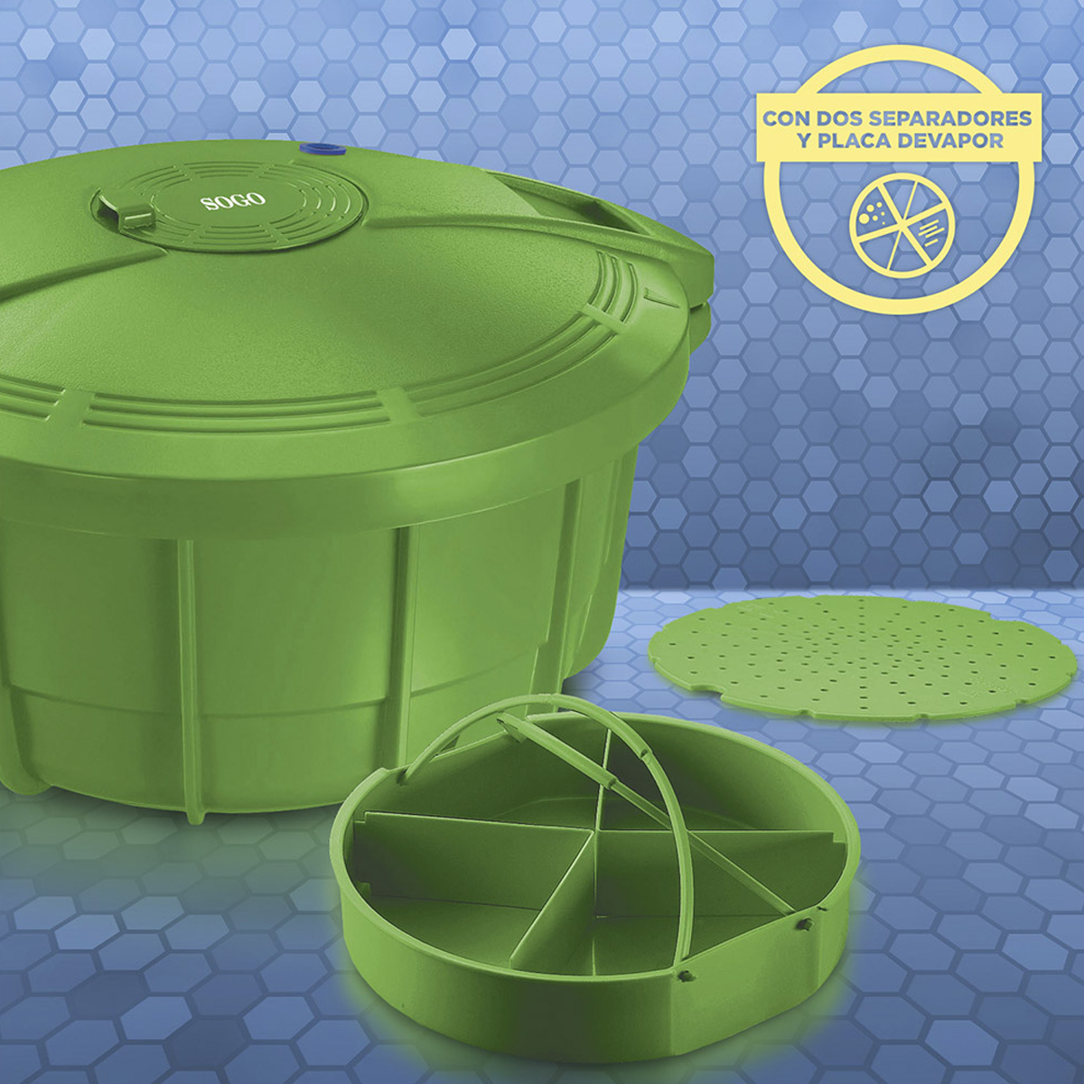 Cocotte Micro Ondes Vert Sogo Oll-ss-10775g à Prix Carrefour