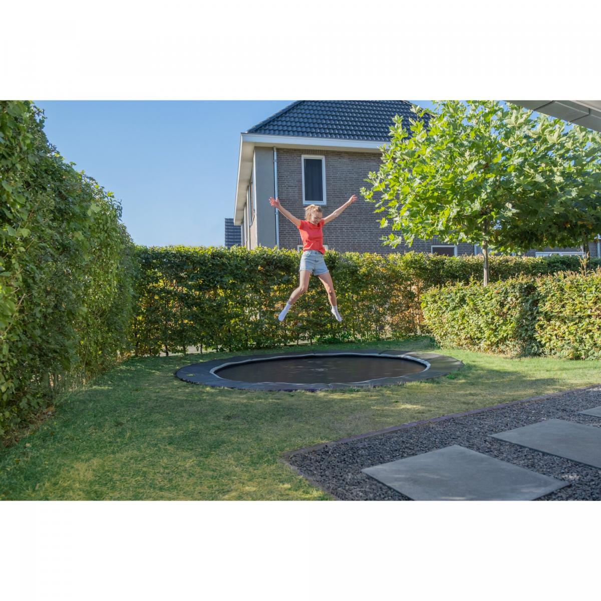 Trampoline Enterré Au Niveau Du Sol Dynamic Sports Ø366cm - Noir à Prix ...