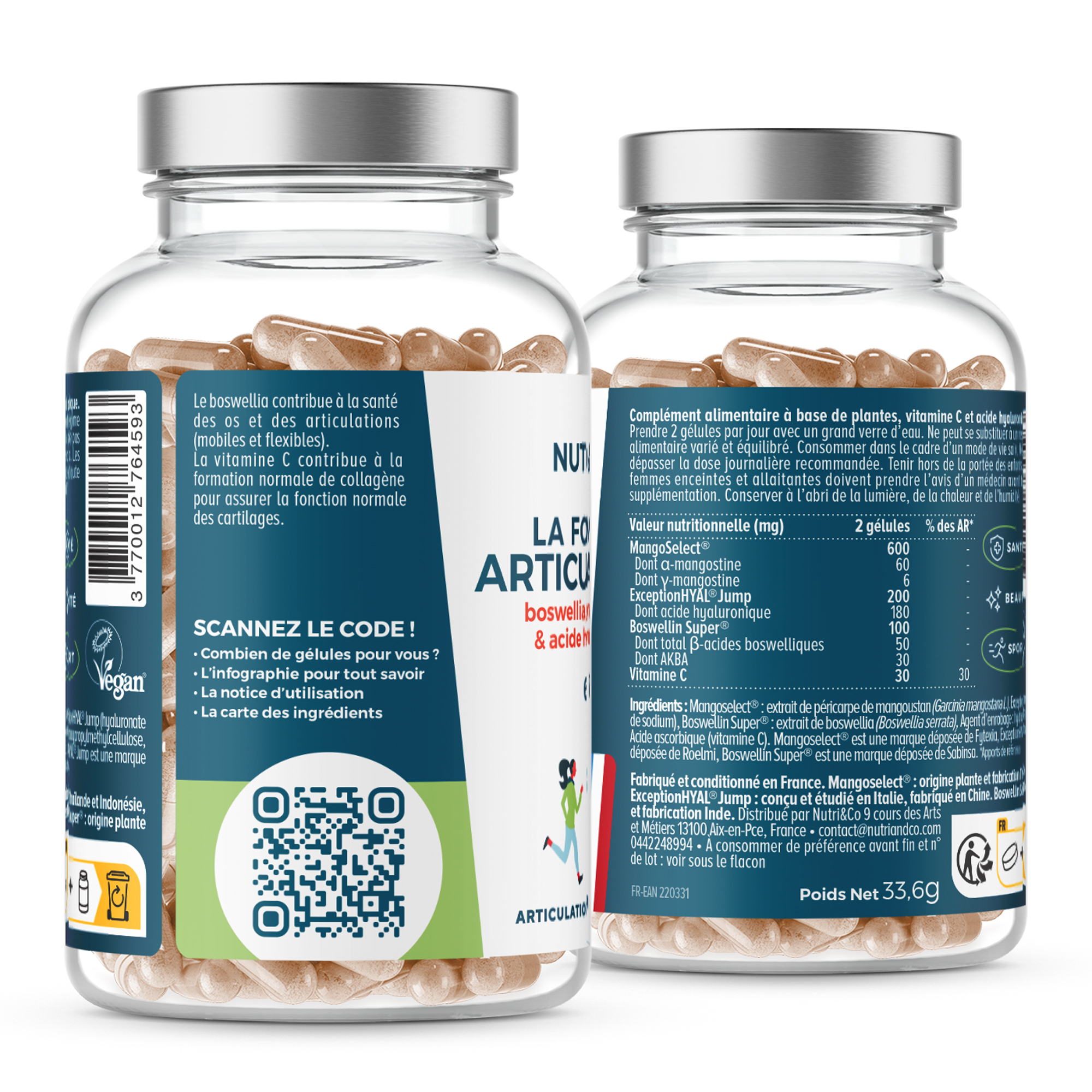 Nutri&co - Pack Articulations - Collagène Pêche + Curcuma Bio + Formule ...