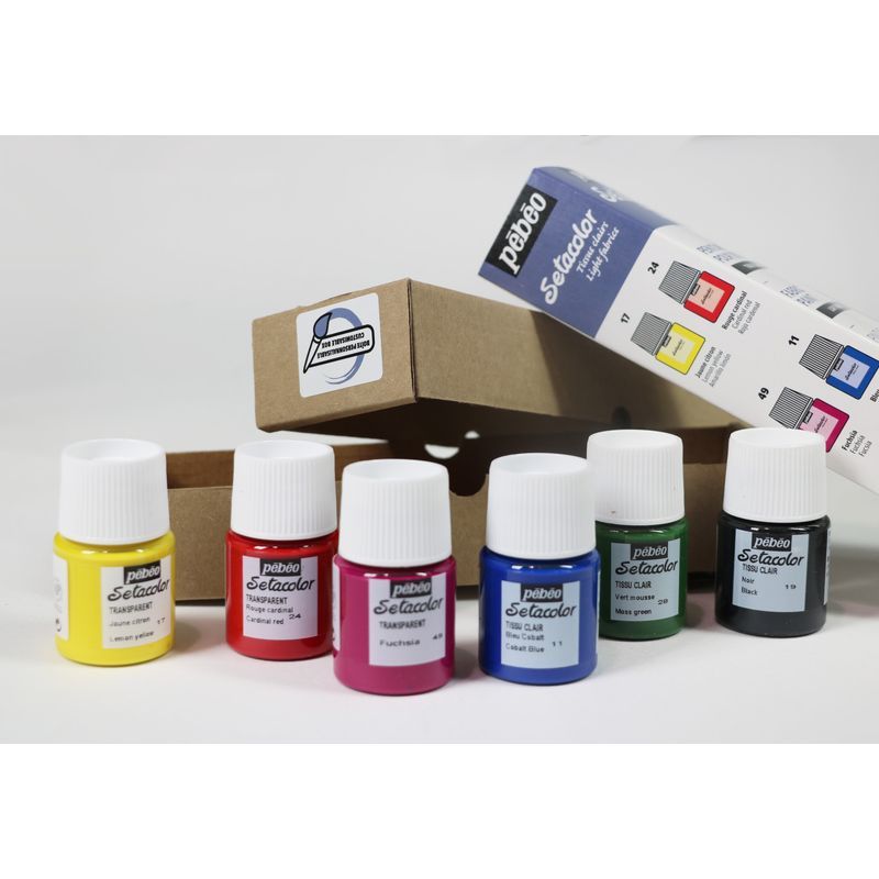 Set De 6 Peintures Pour Tissus Clairs Setacolor - 6 X 20 Ml à Prix ...