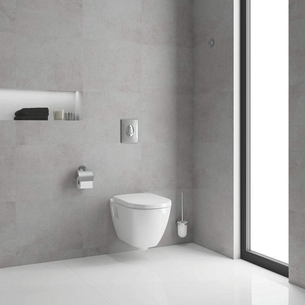 Grohe Pack Wc Suspendu Sans Bride Céramique Solido + Dérouleur De ...