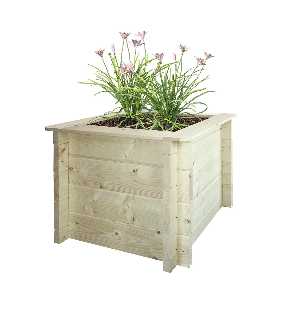 Plate-bande Surélevée En Bois - 58x58xh46 Cm – Bois Massif Pin/épicéa 28 Mm - Timbela M617 : la ...