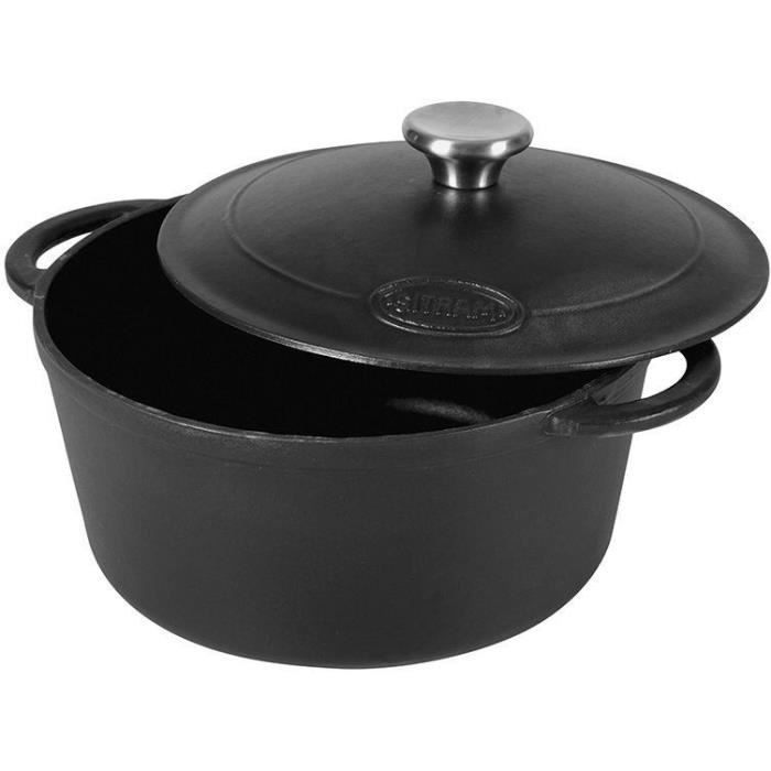 Sitram Cocotte Tradifonte - 711075 - 4l Fonte Émaillée Ronde Noir ...