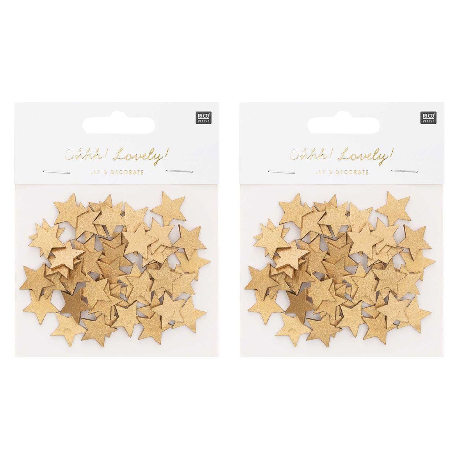 96 Confettis Étoiles En Bois Dorés 2 Cm à Prix Carrefour