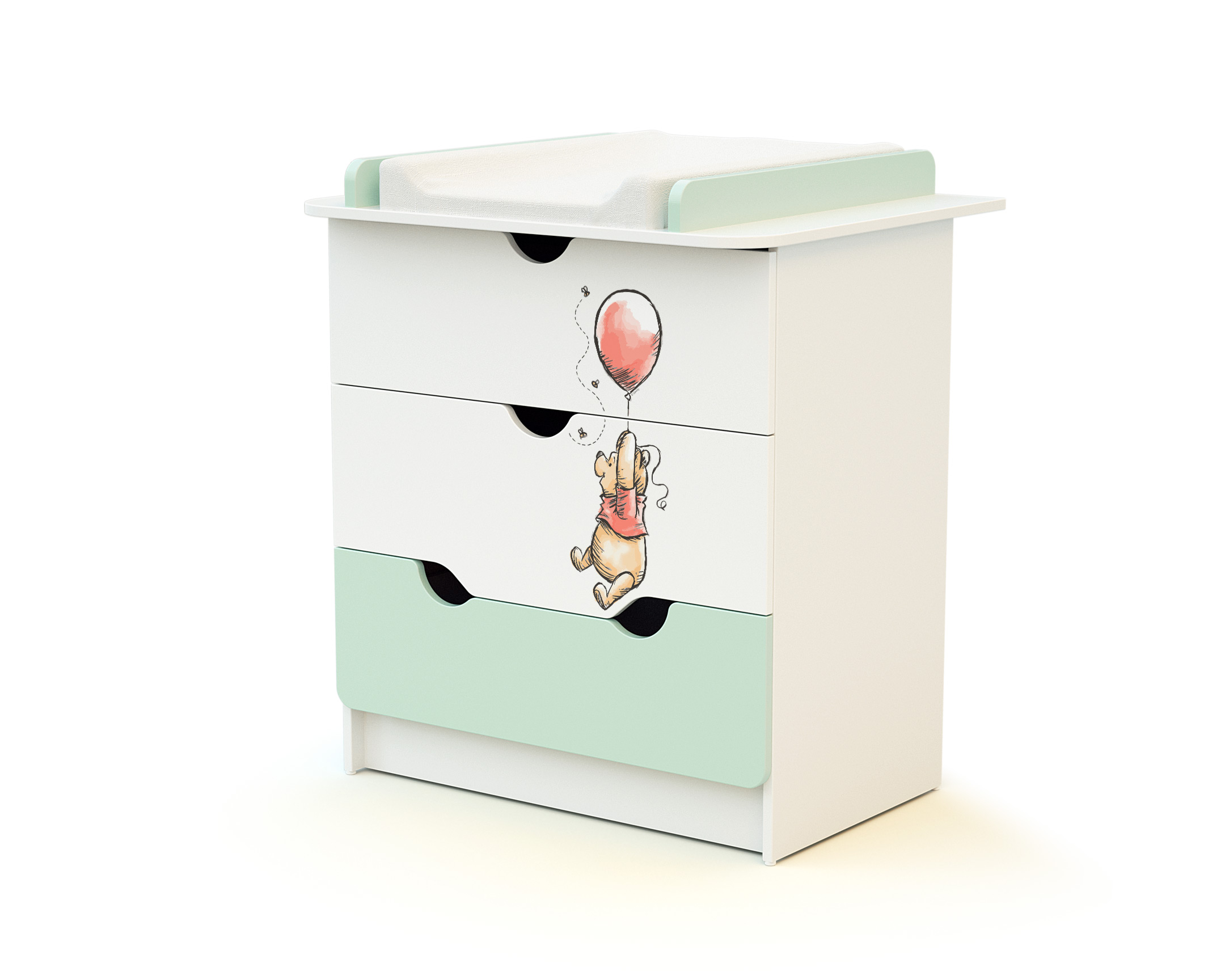 At4 - Duo Lit Bébé Et Commode Disney Exploring Winnie à Prix Carrefour