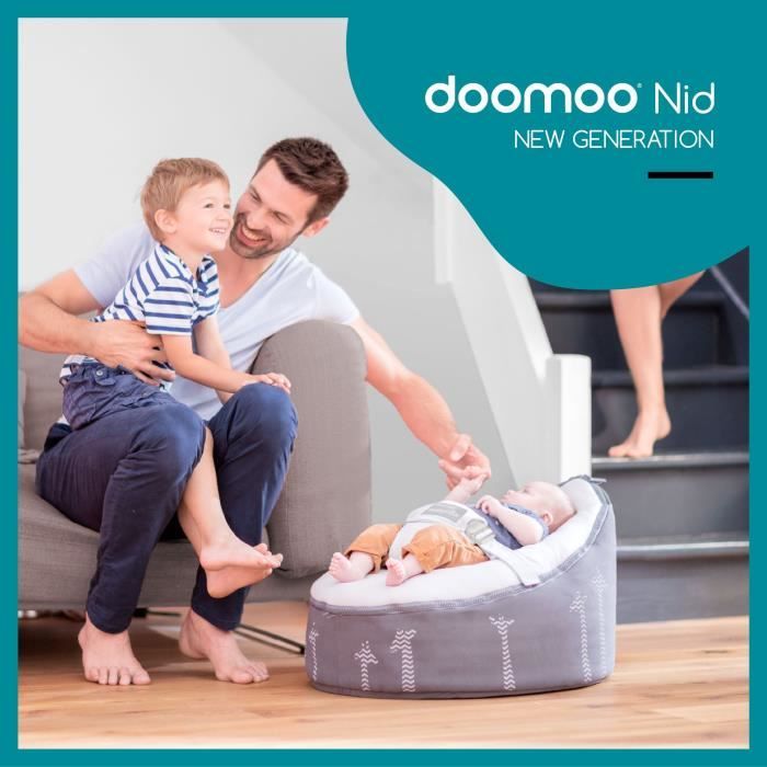 Babymoov Doomoo Nid - Transat Bébé - Pouf Evolutif & Multifonctions Des ...