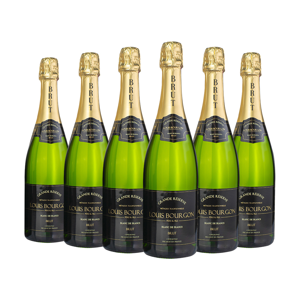 Pack 6 Louis Bourgon Grande Réserve Blanc De Blancs Brut 0,75l : les 6 ...