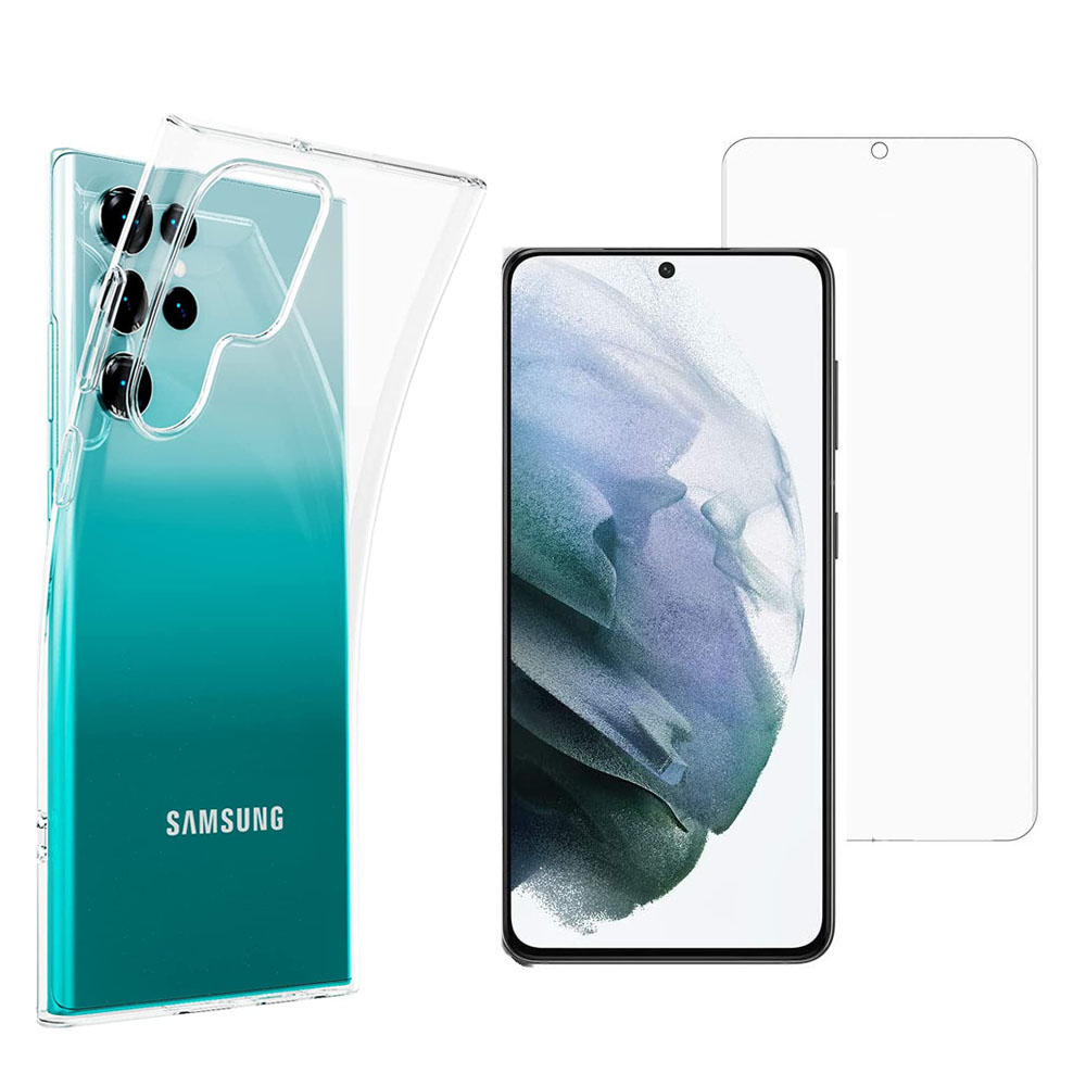Pack Coque Transparente En Tpu Et Vitre Protection Écran En Verre ...