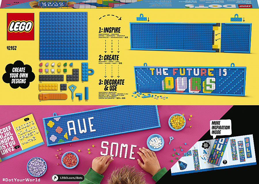Lego® Dots 41952 Le Grand Tableau À Messages, Décoration Et Activité ...
