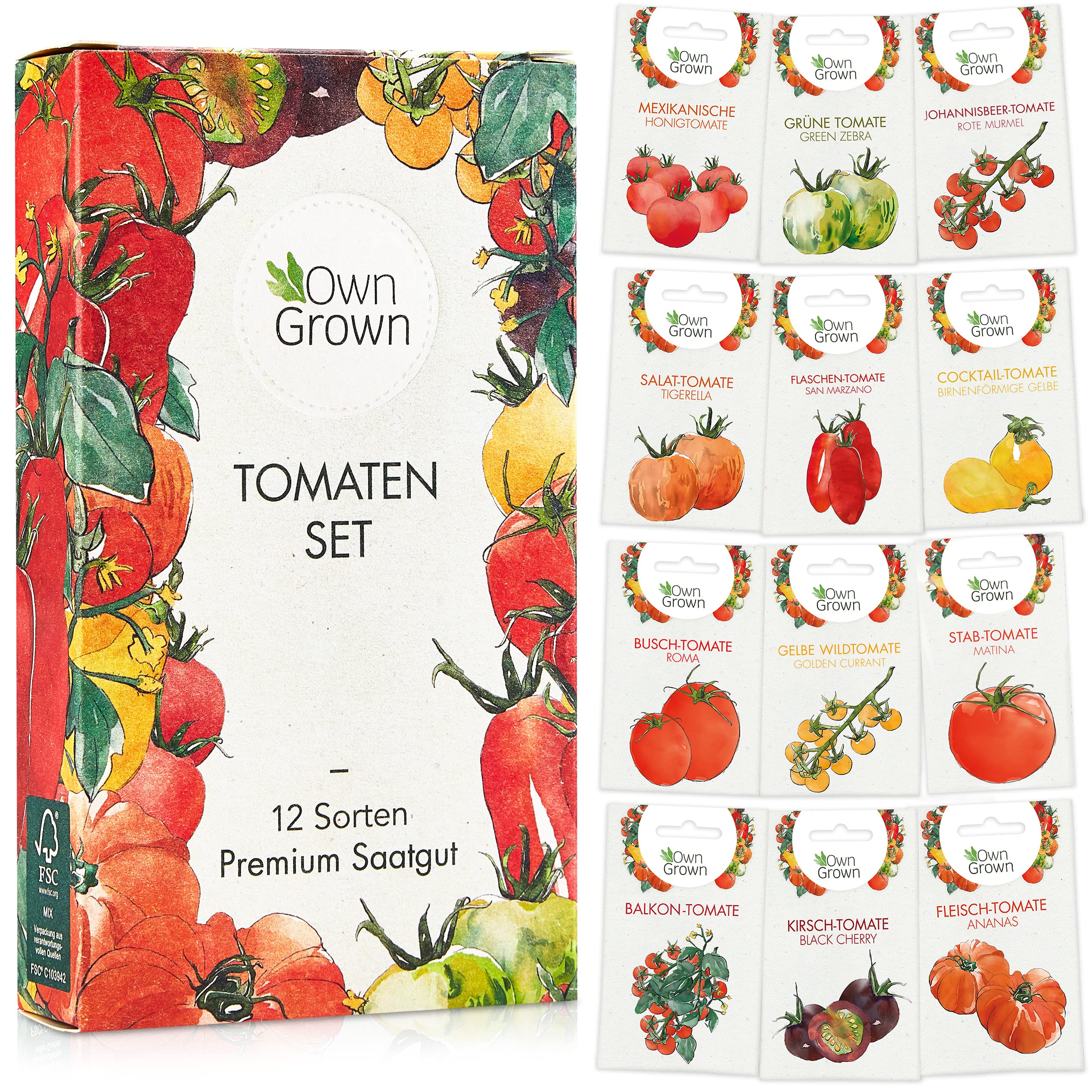 Set De Graines De Tomates : 12 Variétés De Graines De Tomates Pour Le ...