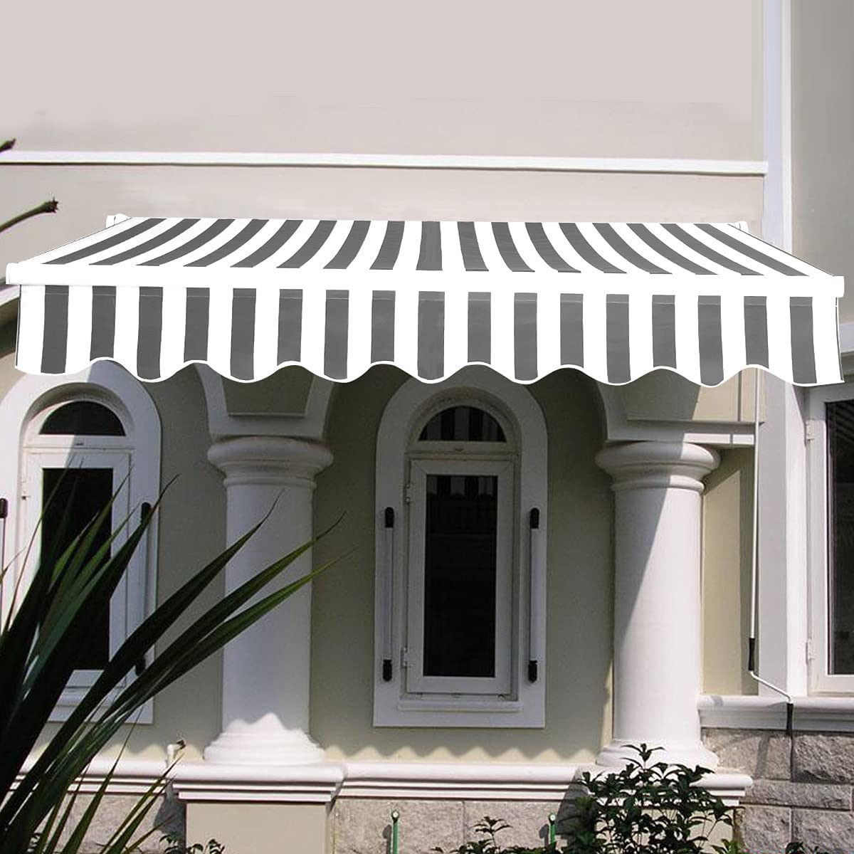 Costway Store Banne De Balcon Rétractable 2,5 X 2m Avec Tissu Résistant ...