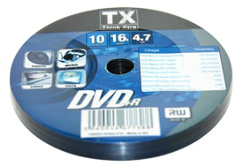 Pack De 10 Dvd+r 4.7go Tx Think Xtra Slim 16x à Prix Carrefour