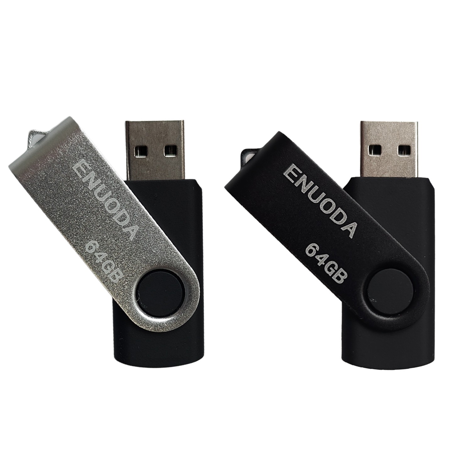 Lot De 2 Clé Usb 64 Go Enuoda Usb 2.0 Coloris Noir & Gris à Prix Carrefour