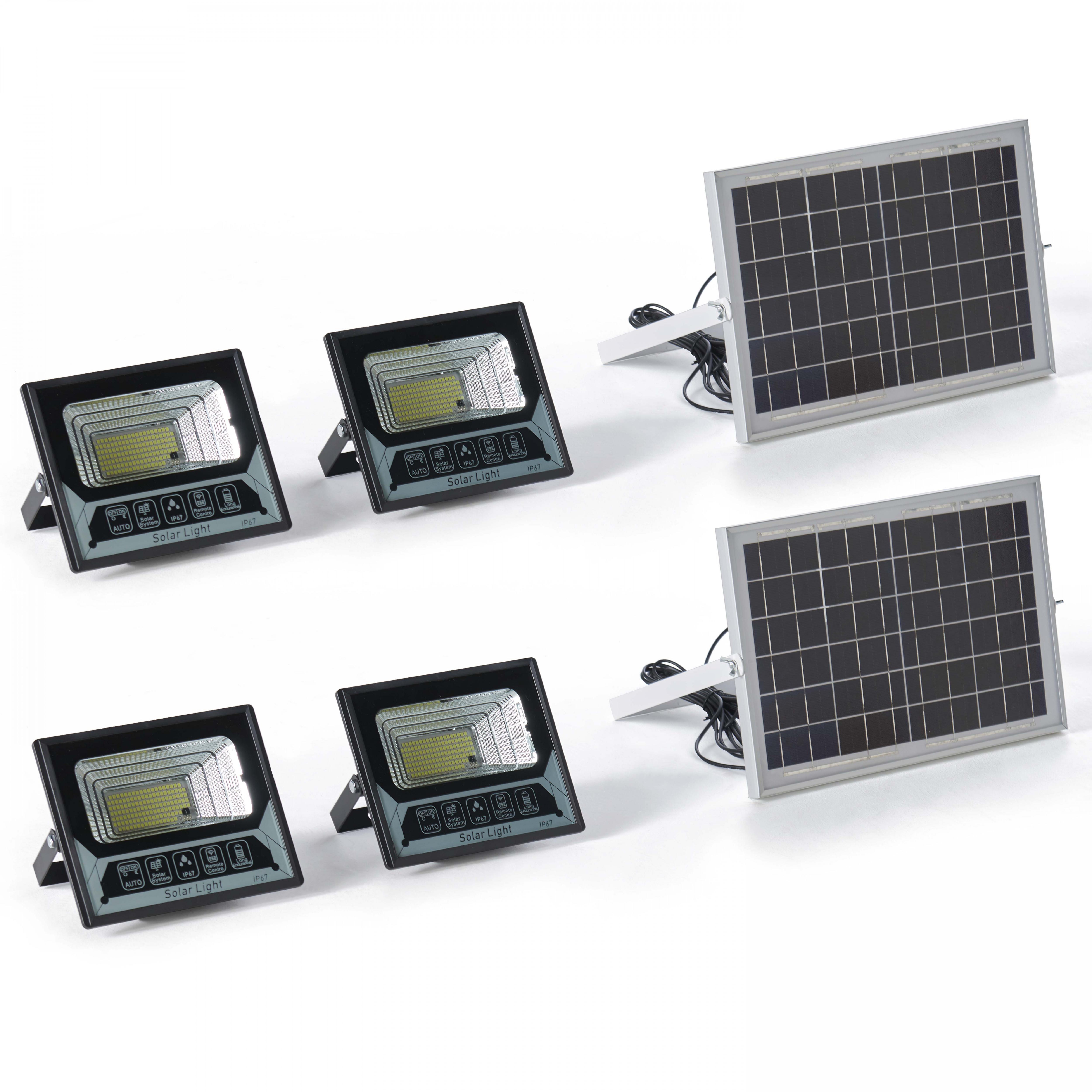Lot De 4 Projecteurs Solaire Led Mural à Prix Carrefour