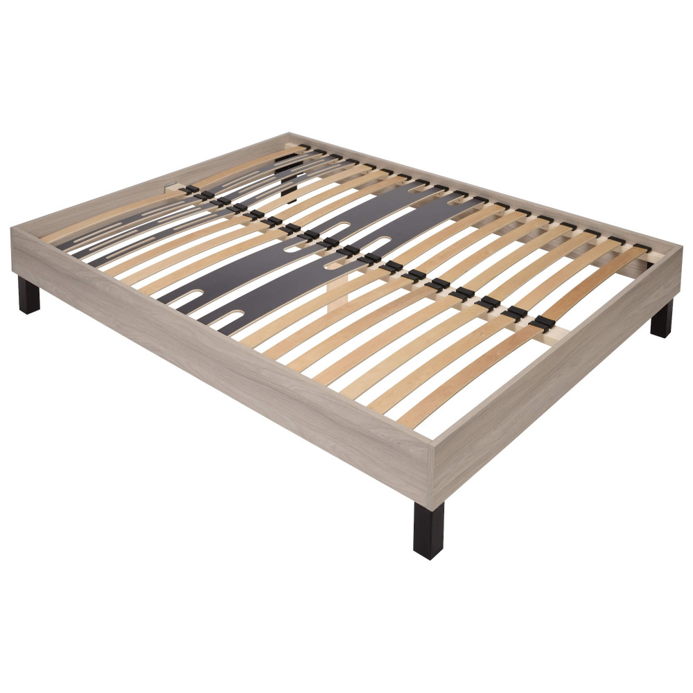 Sommier En Kit 160x200 - Neokit 32 Lattes Bois - Chêne Clair - Soutien ...