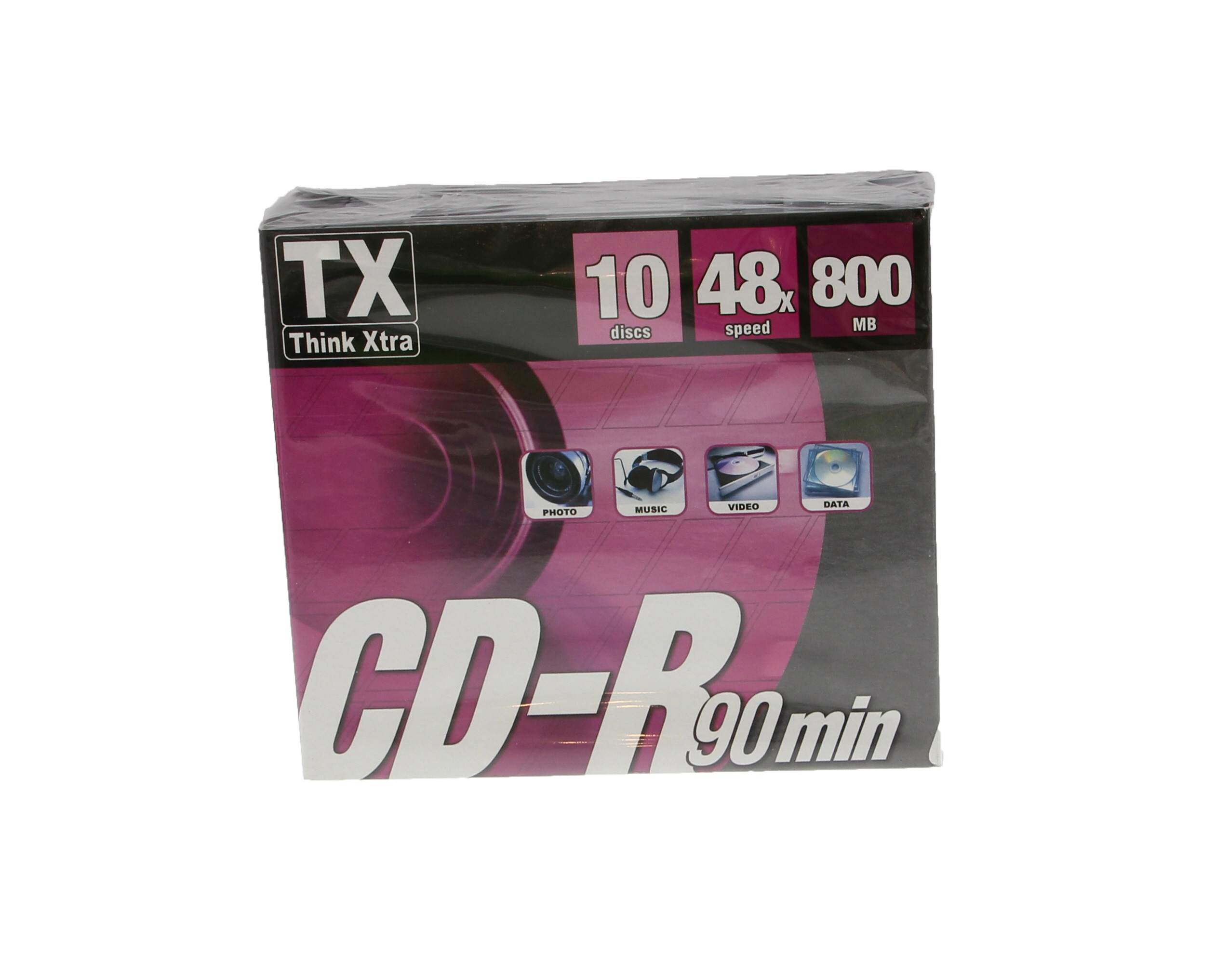 Pack De 10 Cdr Tx Think Xtra Slimcase Vitesse X48 800mo à Prix Carrefour