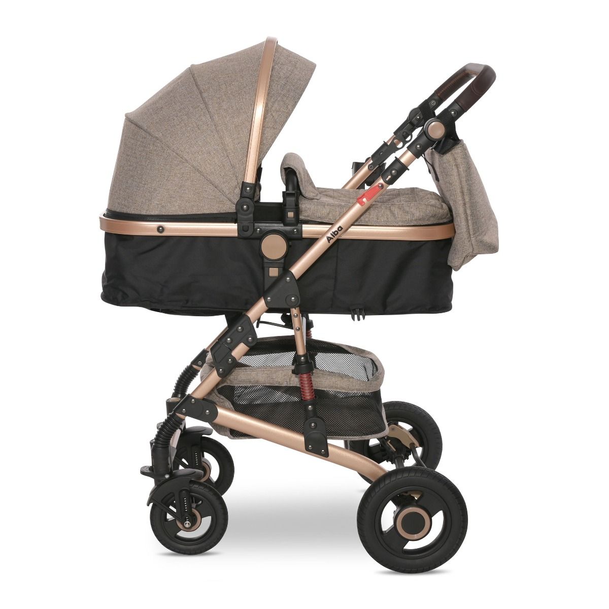 Poussette Combinée Transformable 2 En 1 Alba Lorelli - Beige à Prix Carrefour