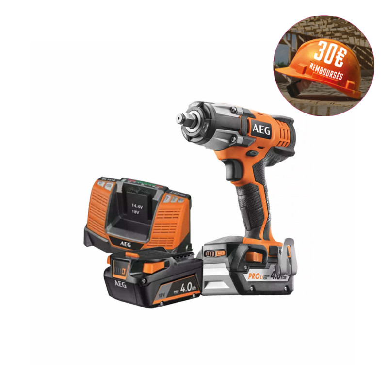 Boulonneuse À Chocs Aeg Bss 18c 12z Li-402c - 18v - 2 Batteries 4.0ah - 1 Chargeur à Prix Carrefour
