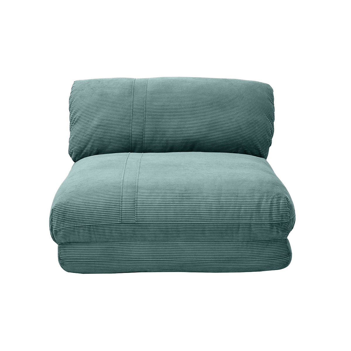 Chauffeuse Convertible 1 Place En Tissu Velours Côtelé Vert Céladon ...