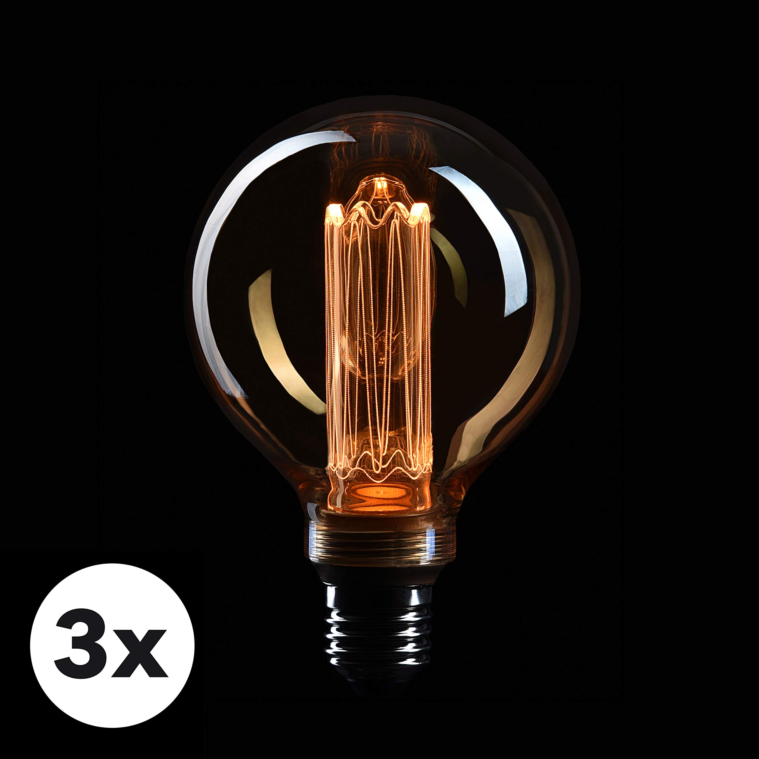 Crown Led 3x Ampoule Led E27 Edison Tube - Douille E27 – Ampoule Led ...