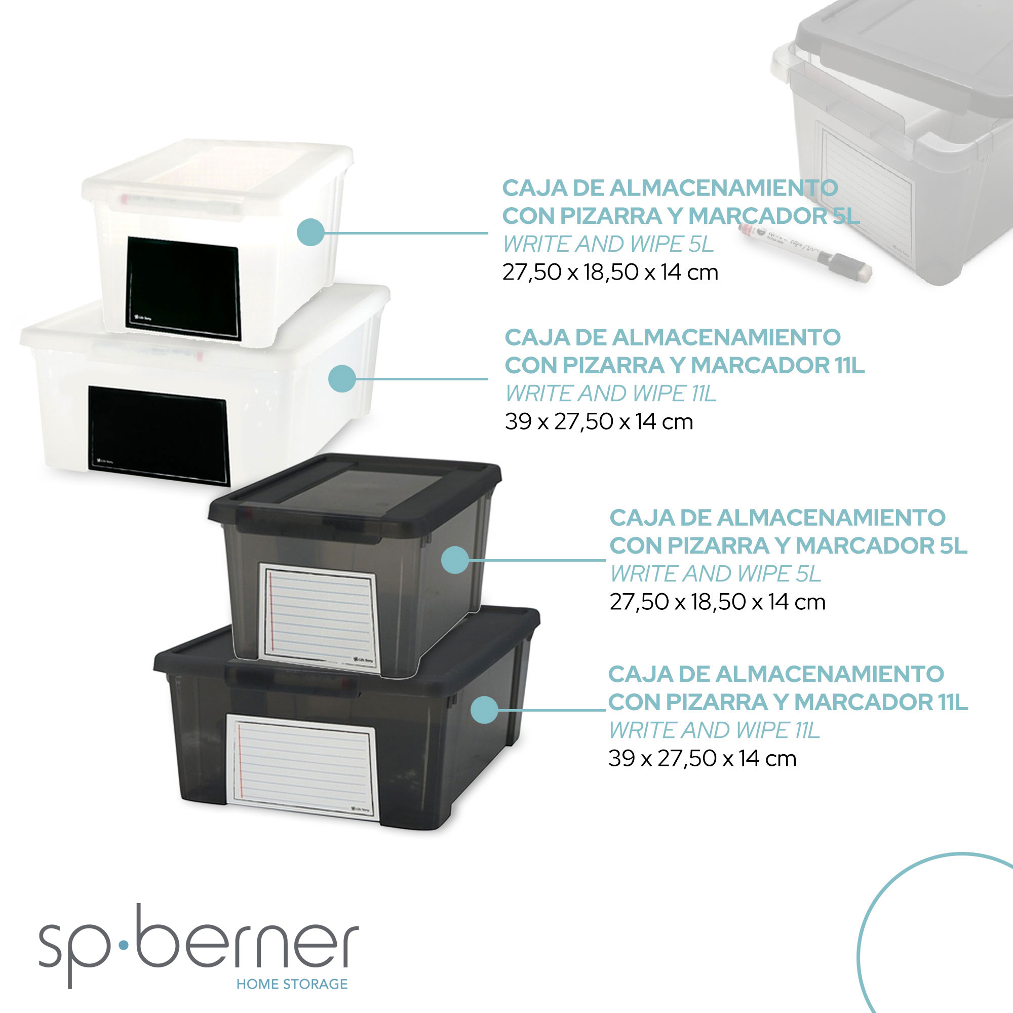Boîte De Rangement E 11l Noir Transparent 39x27,5x14 à Prix Carrefour