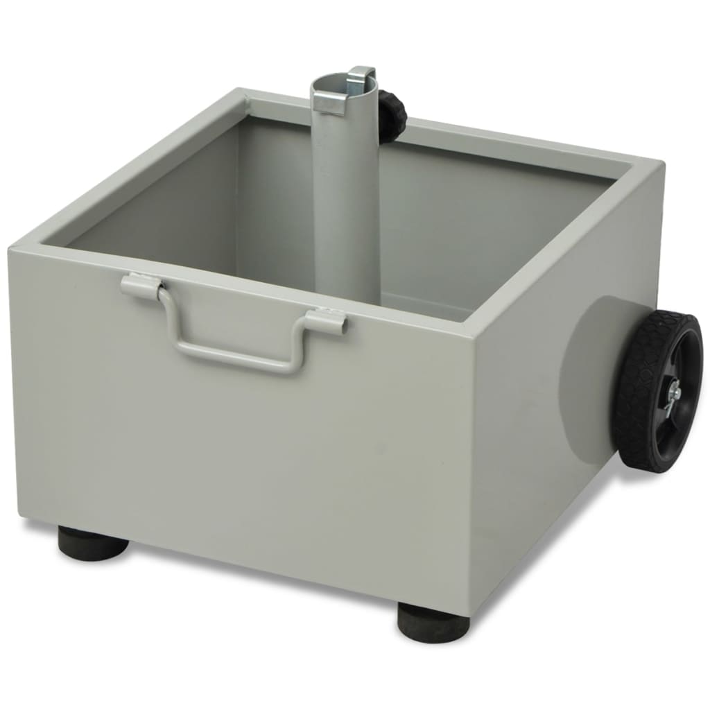 Pot De Plantes Et Support De Parasol D'extérieur 2-en-1 Gris à Prix ...