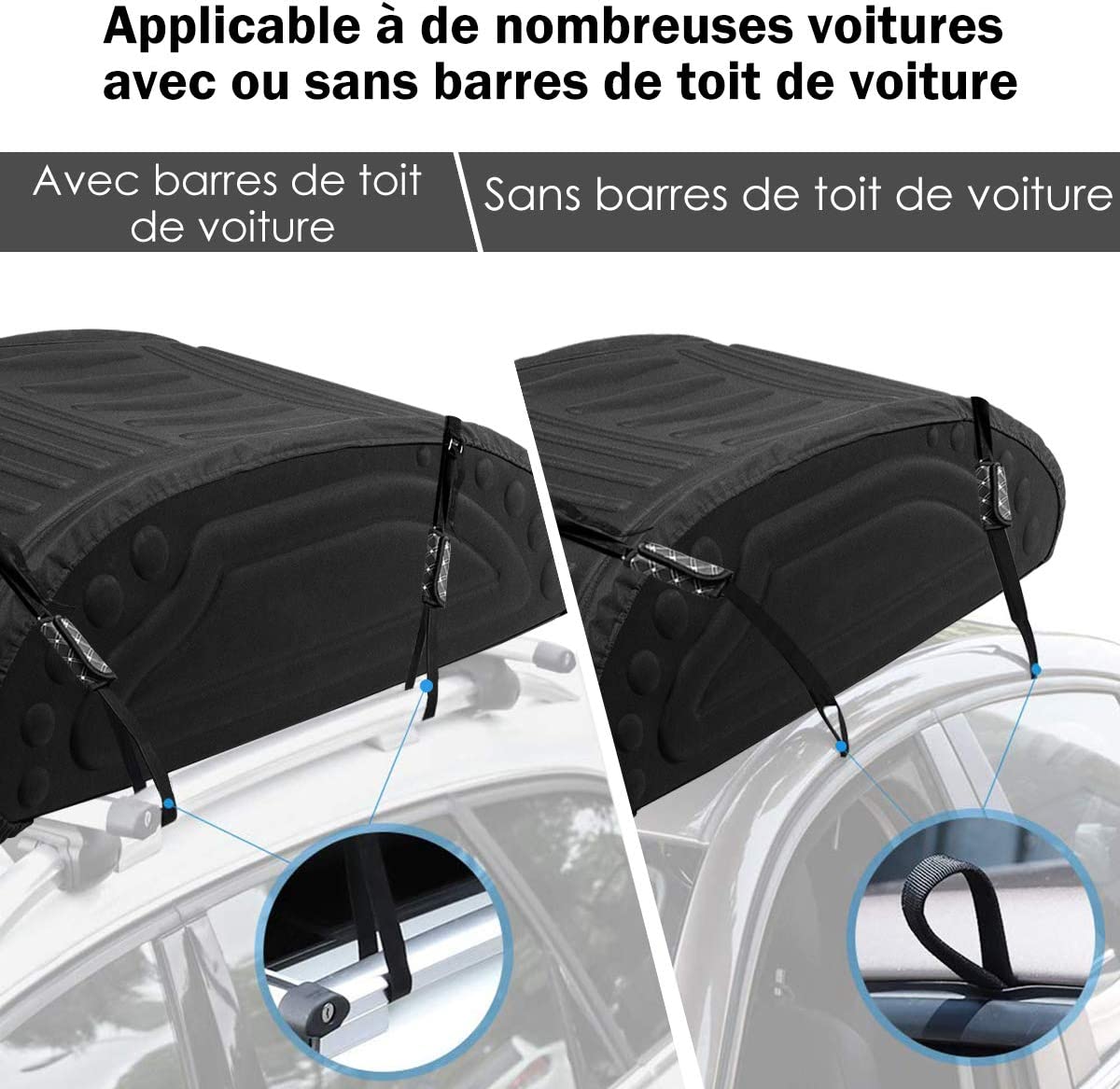 Costway Coffre De Toit, Capacité De 425 L, Résistant Aux Intempéries ...