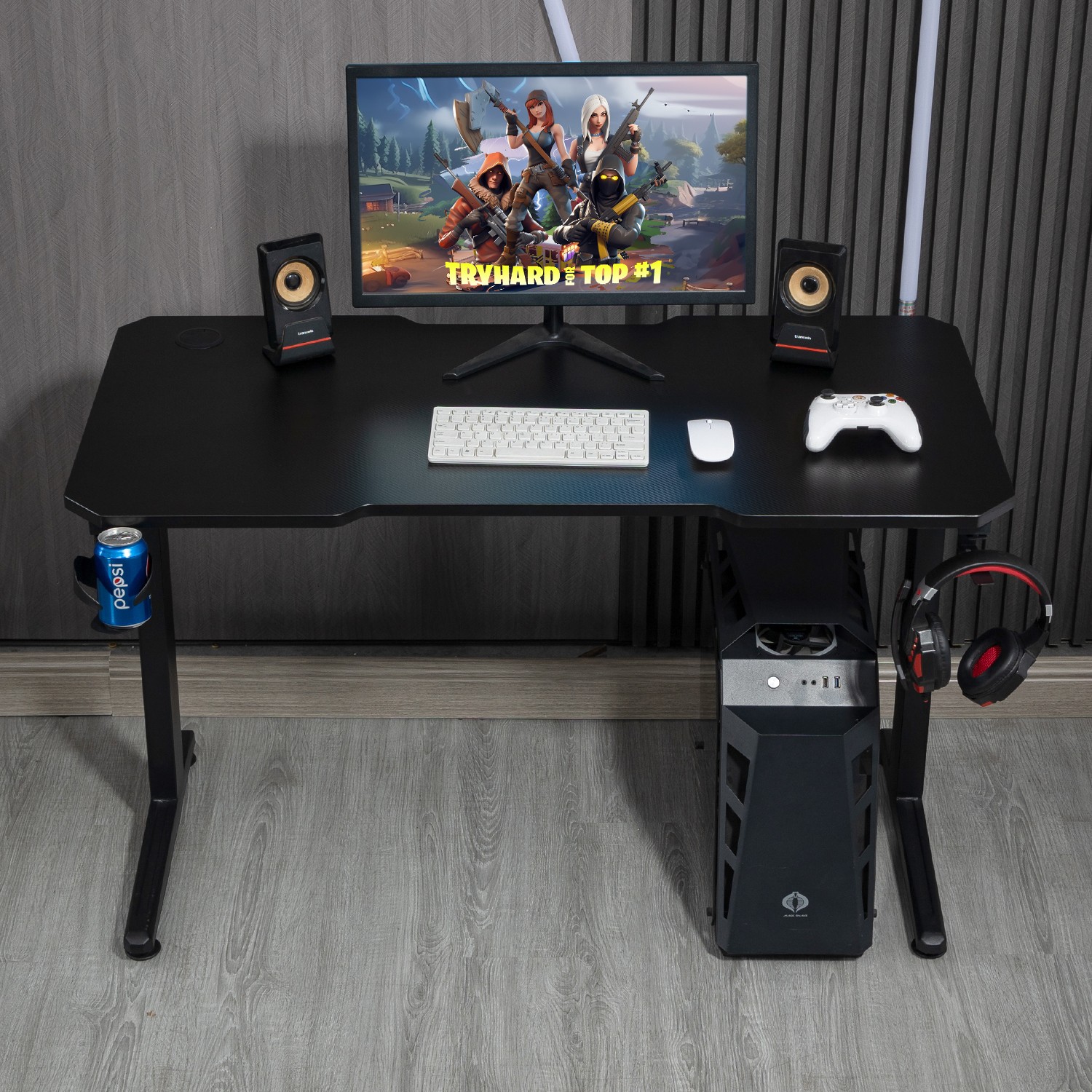 Amstrad Ams-desk120t Bureau Informatique - Largeur 1m20 - Finition Carbone à Prix Carrefour