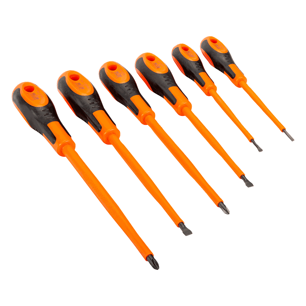 Jeu De 6 Tournevis Pour Vis À Fente Et Vis Phillips Avec Poignée En ...