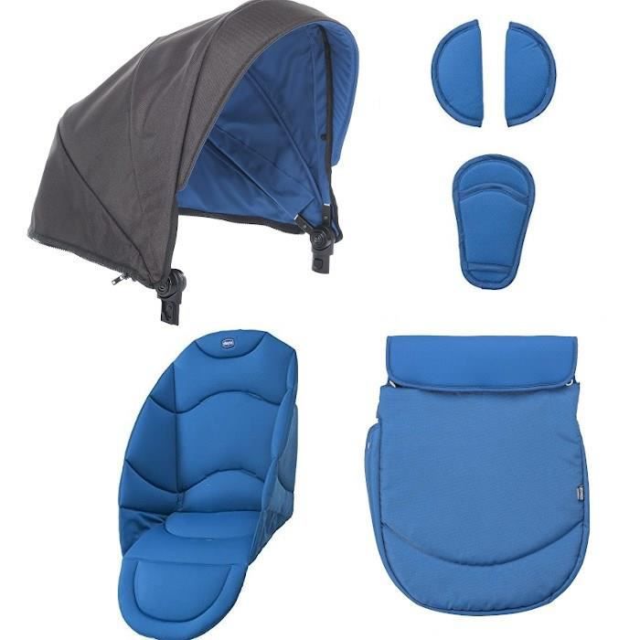 Chicco Set Accessoires Poussette Urban Power Bleu Avec Capote Et ...
