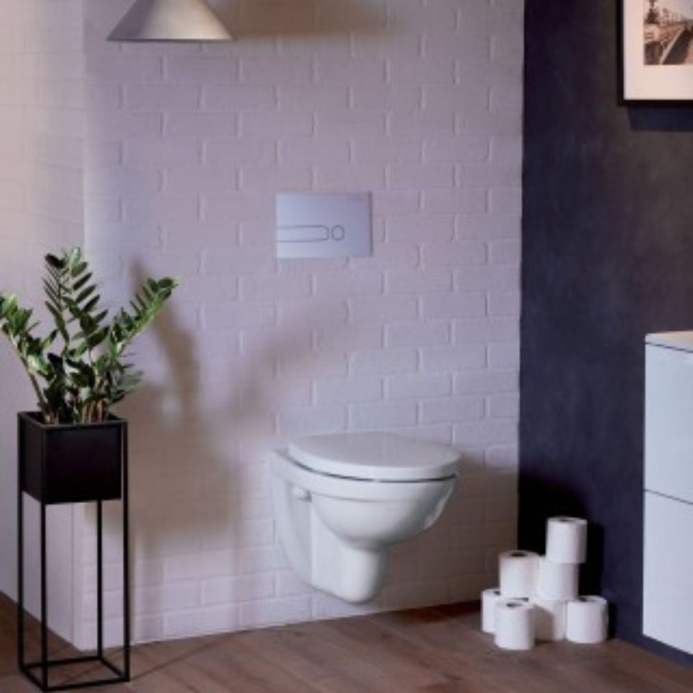 Wc Suspendu Sans Bride Jacob Delafon Patio + Abattant Extra Plat à Prix ...