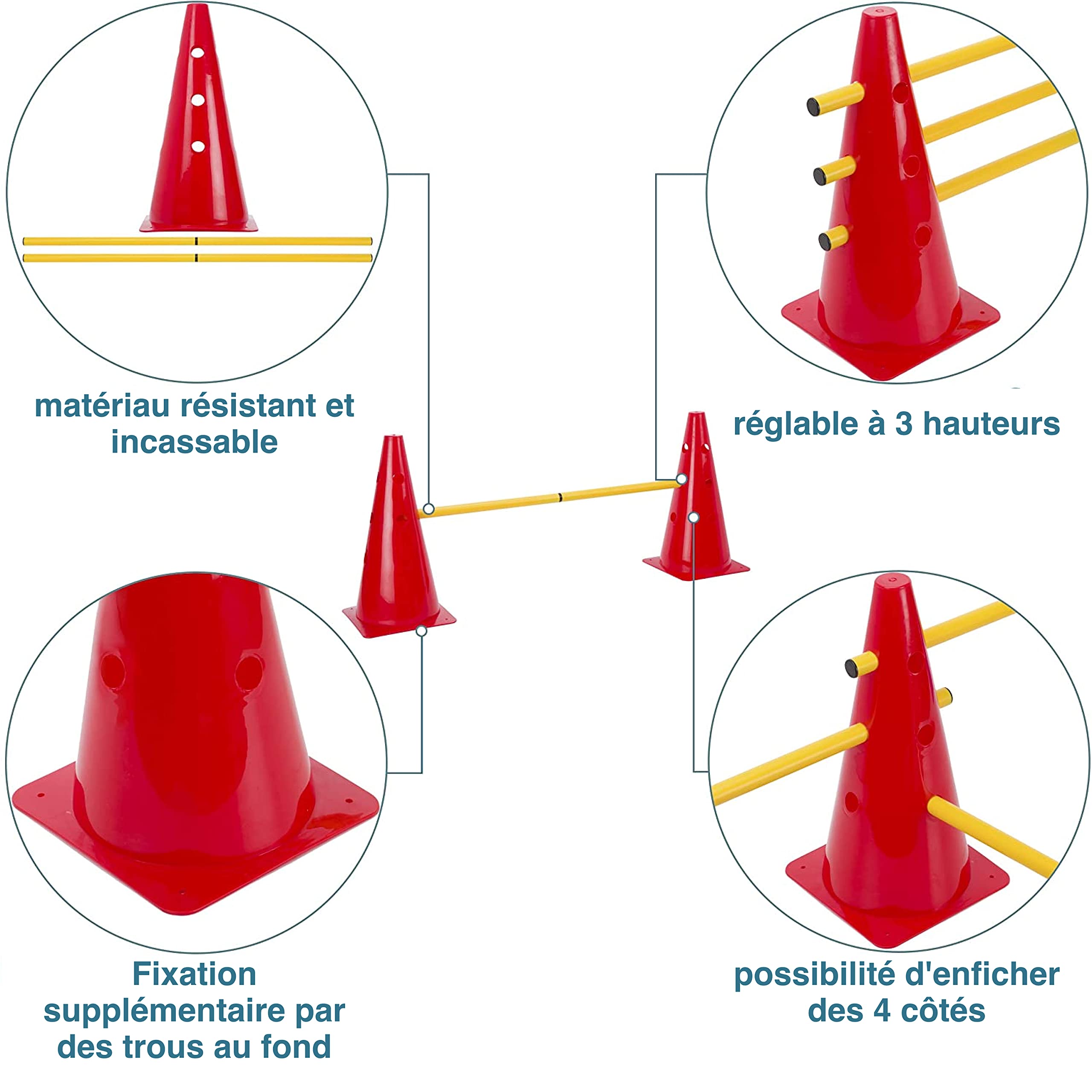 Smartpeas Haies Et Plots De Sport, D’athlétisme Et Foot En 15 Parties ...