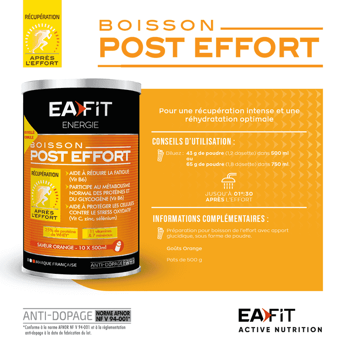 Eafit La Boisson Post Effort 457 G : le pot de 457 g à Prix Carrefour