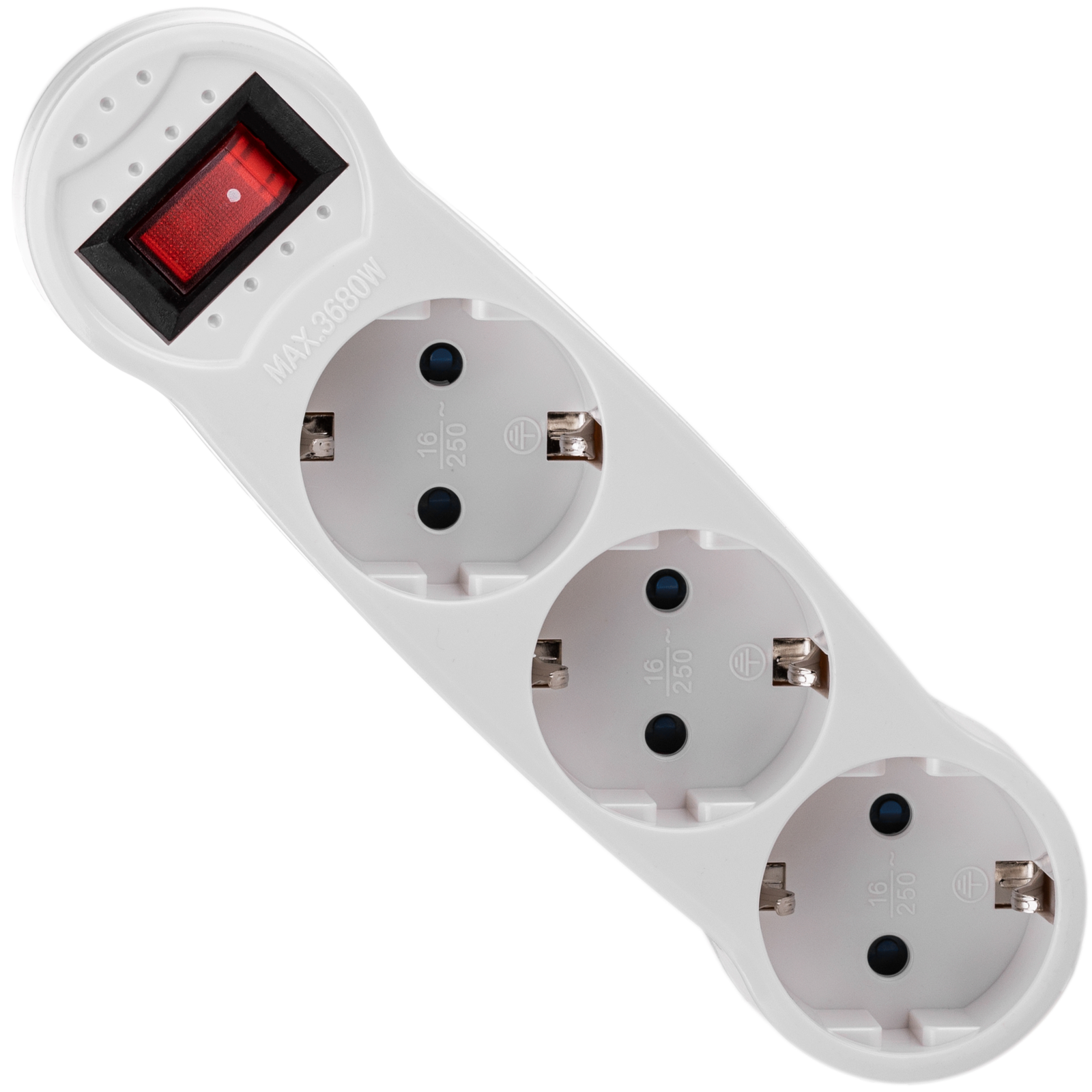 Multiplicateur Adaptateur Triple Prise Schuko Blanc Avec Interrupteur à Prix Carrefour