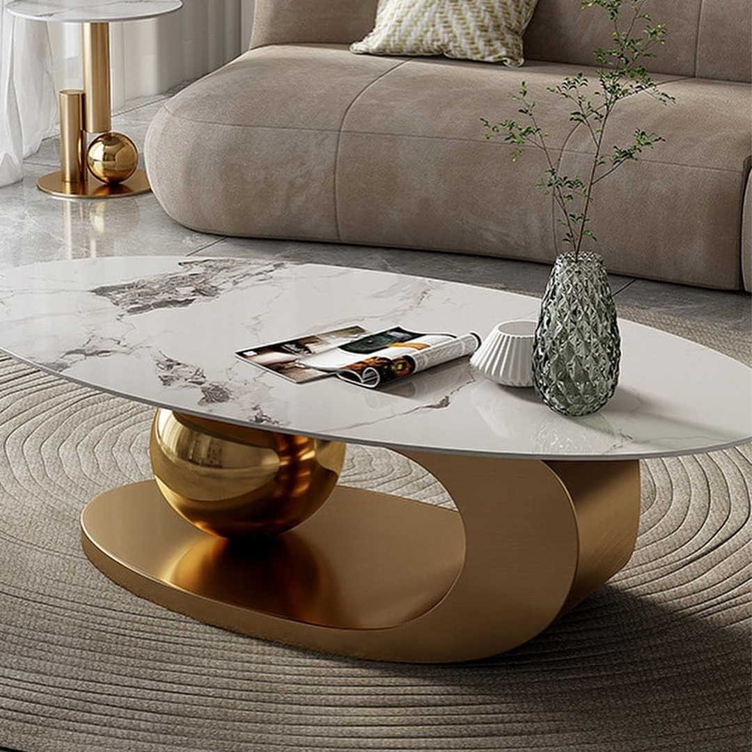 KC FURN-Modern Light Marble Luxury Spheric Coffee Table | LEROY MERLIN ...
