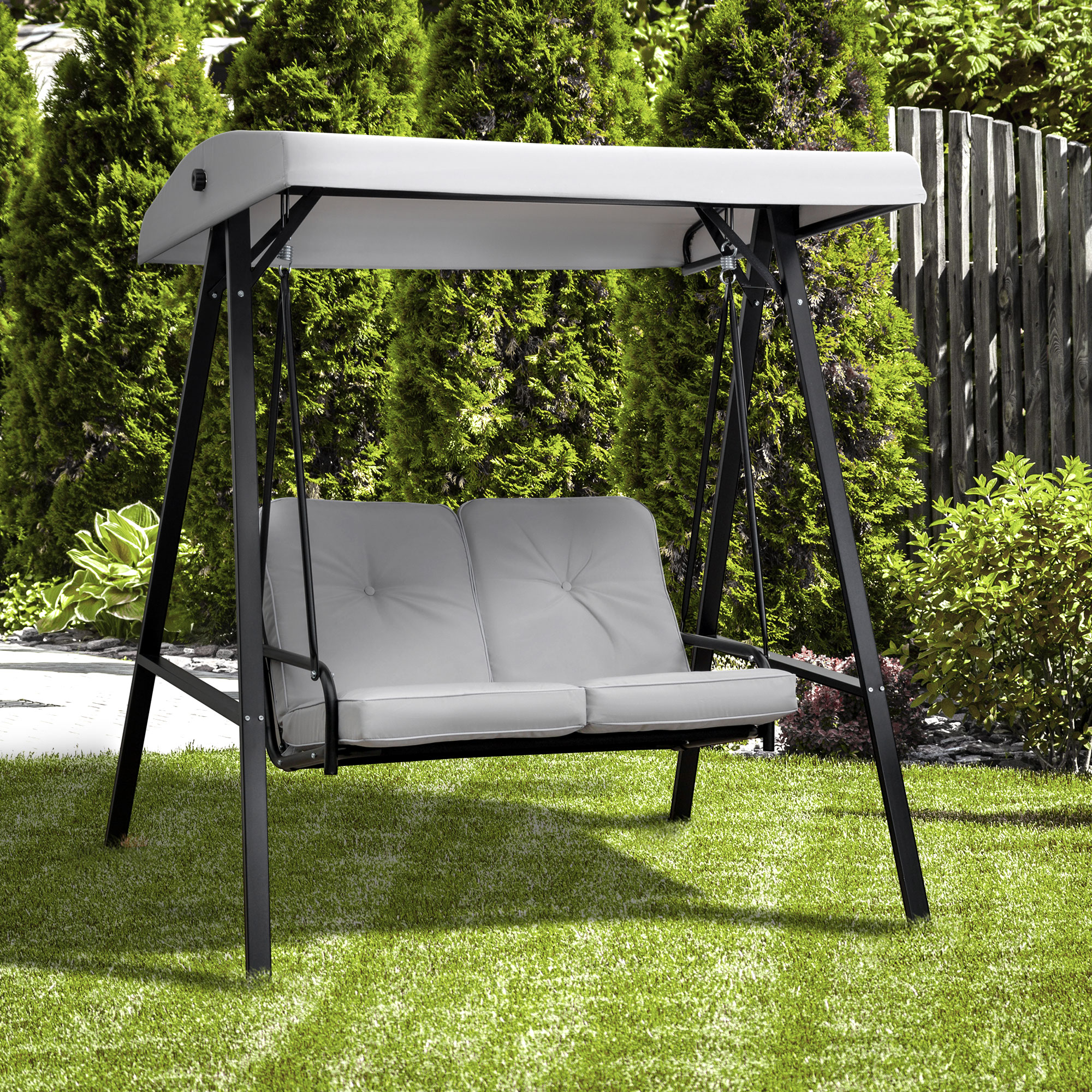 Balancelle De Jardin 2 Places Gris à Prix Carrefour