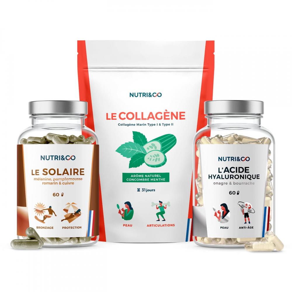 Nutri&co • Pack Bronz'âge Concombre• Le Solaire + Le Collagène ...