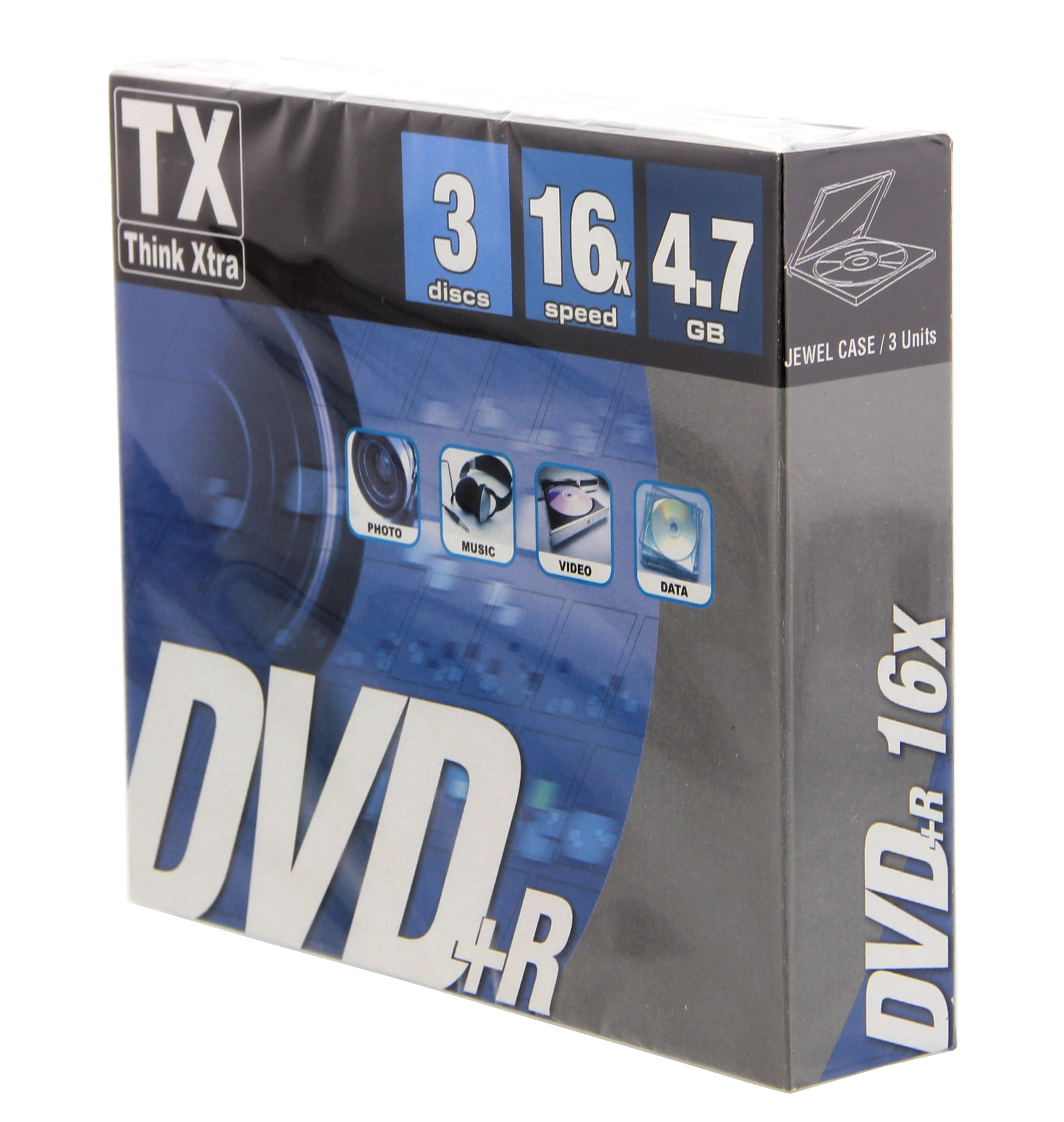 Pack De 3 Dvd+r 4.7go Tx Think Xtra 16x à Prix Carrefour