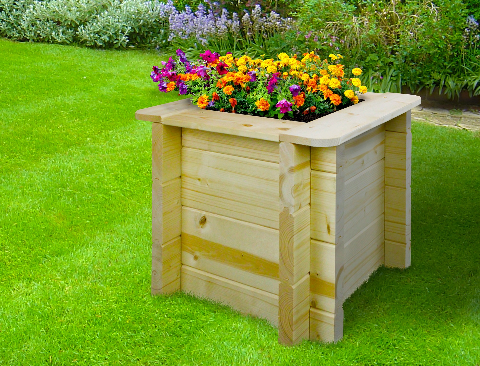 Plate-bande Surélevée En Bois - 38x38xh35 Cm – Bois Massif Pin/épicéa 28 Mm - Timbela M610 : la ...