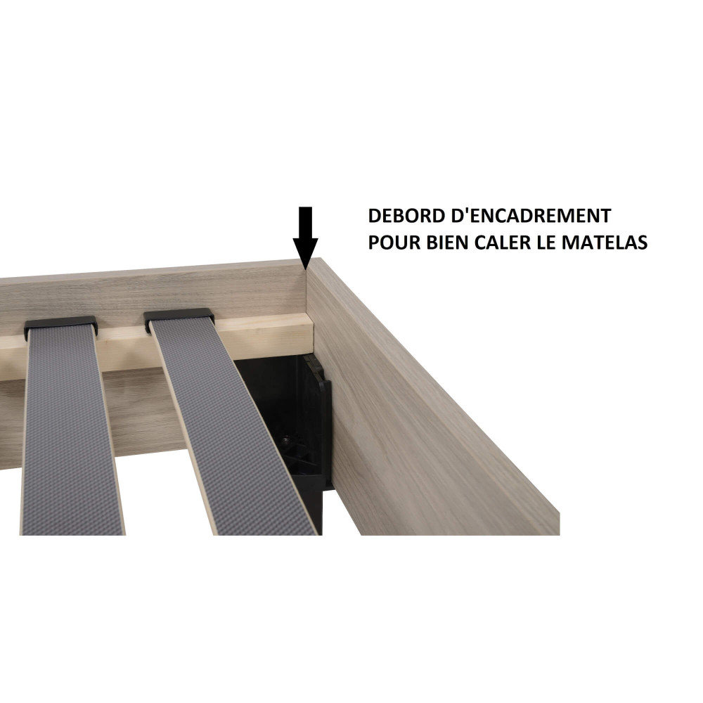 Sommier En Kit 160x200 - Neokit 32 Lattes Bois - Chêne Clair - Soutien ...