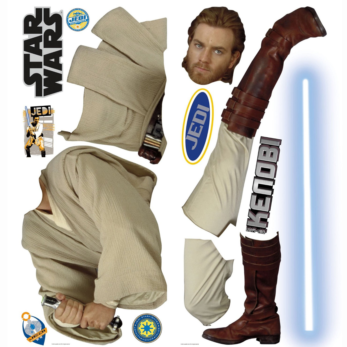 Stickers Géant Obi Wan Kenobi (ewan Mcgregor) Star Wars à Prix Carrefour