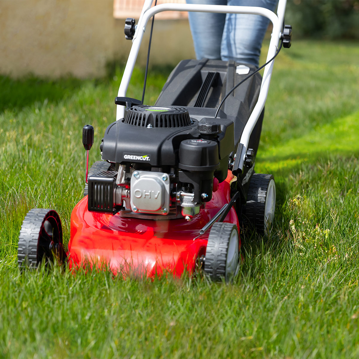 Tondeuse À Gazon Essence 5cv 139cc, Largeur Coupe 41cm, Hauteur 25-75mm ...