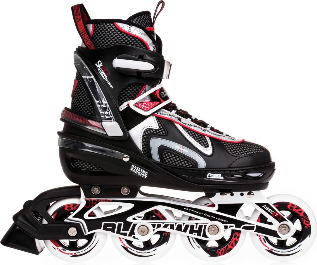 Patins À Roulettes Ajustables Blackwheels Flex Noir/rouge Du 35 Au 38 à ...