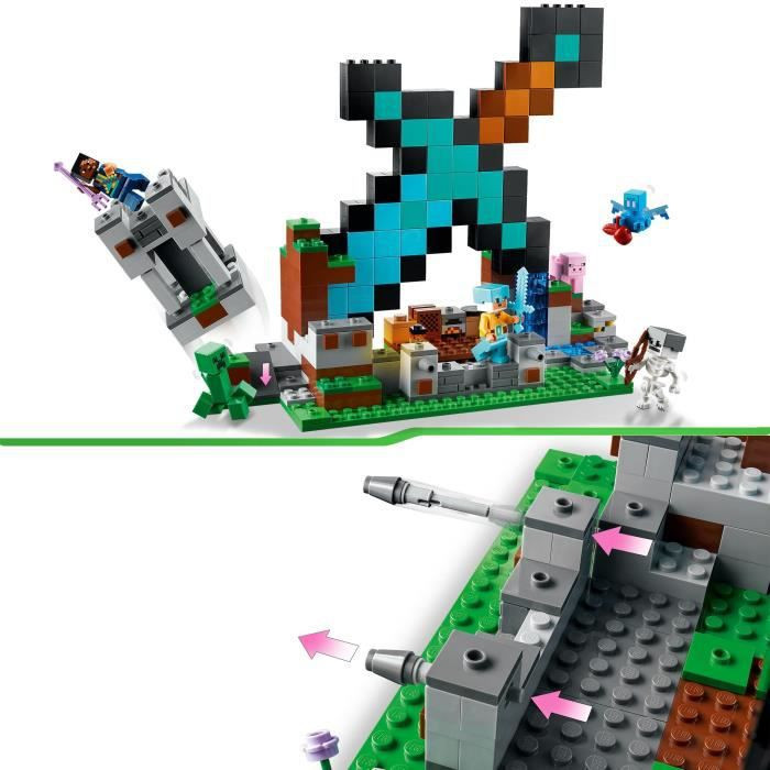 Lego Minecraft 21244 L'avant-poste De L'épée, Jouet, Et Figurines ...