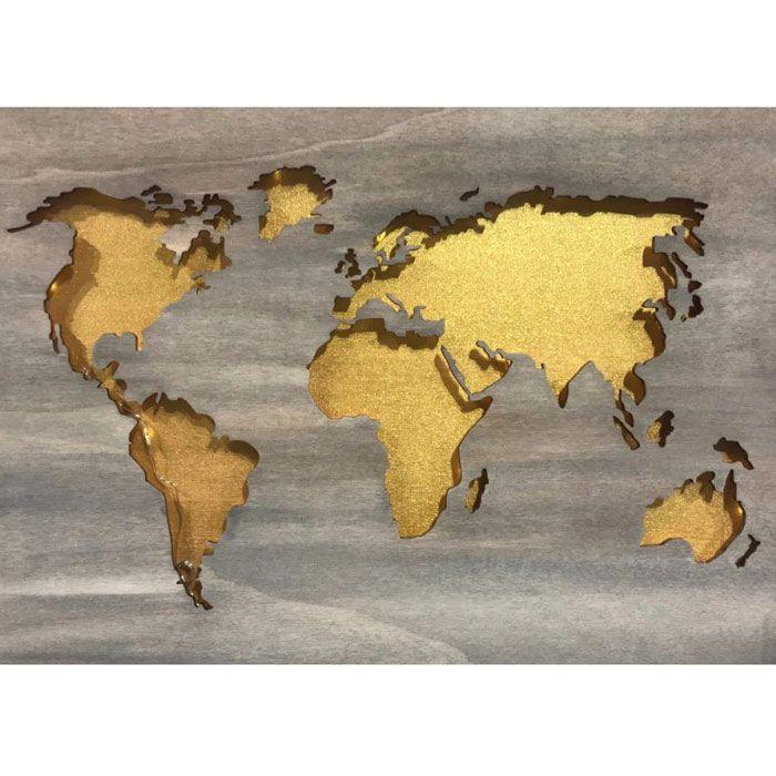 Mappemonde En Bois À Décorer 42 X 30 X 1 Cm à Prix Carrefour