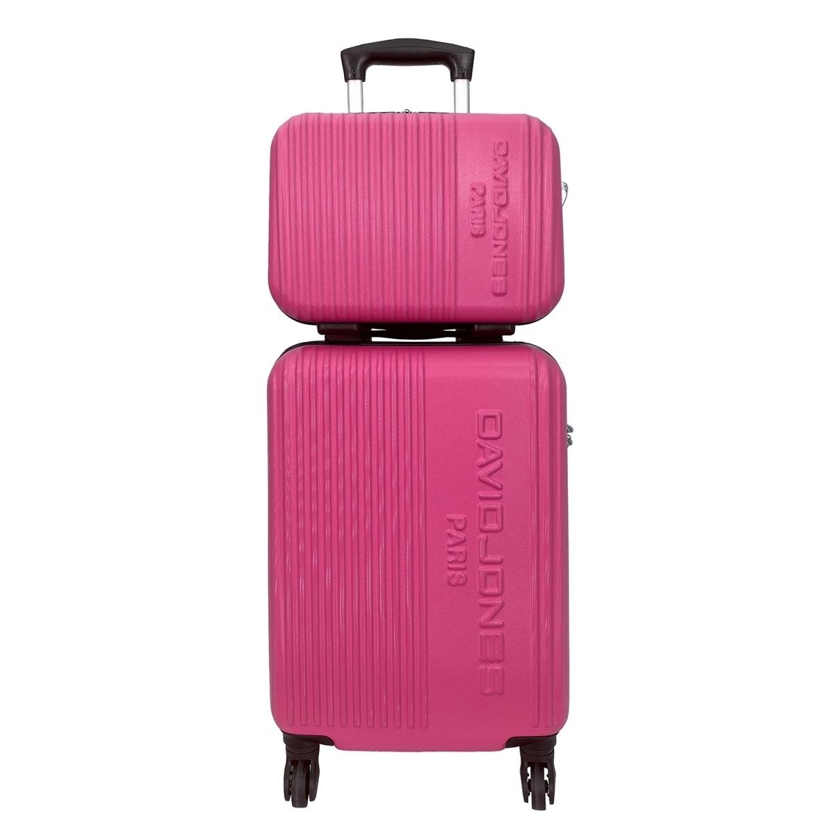 Set De 3 Valises David Jones Abs Rose Fuchsia - Ba10642 à Prix Carrefour