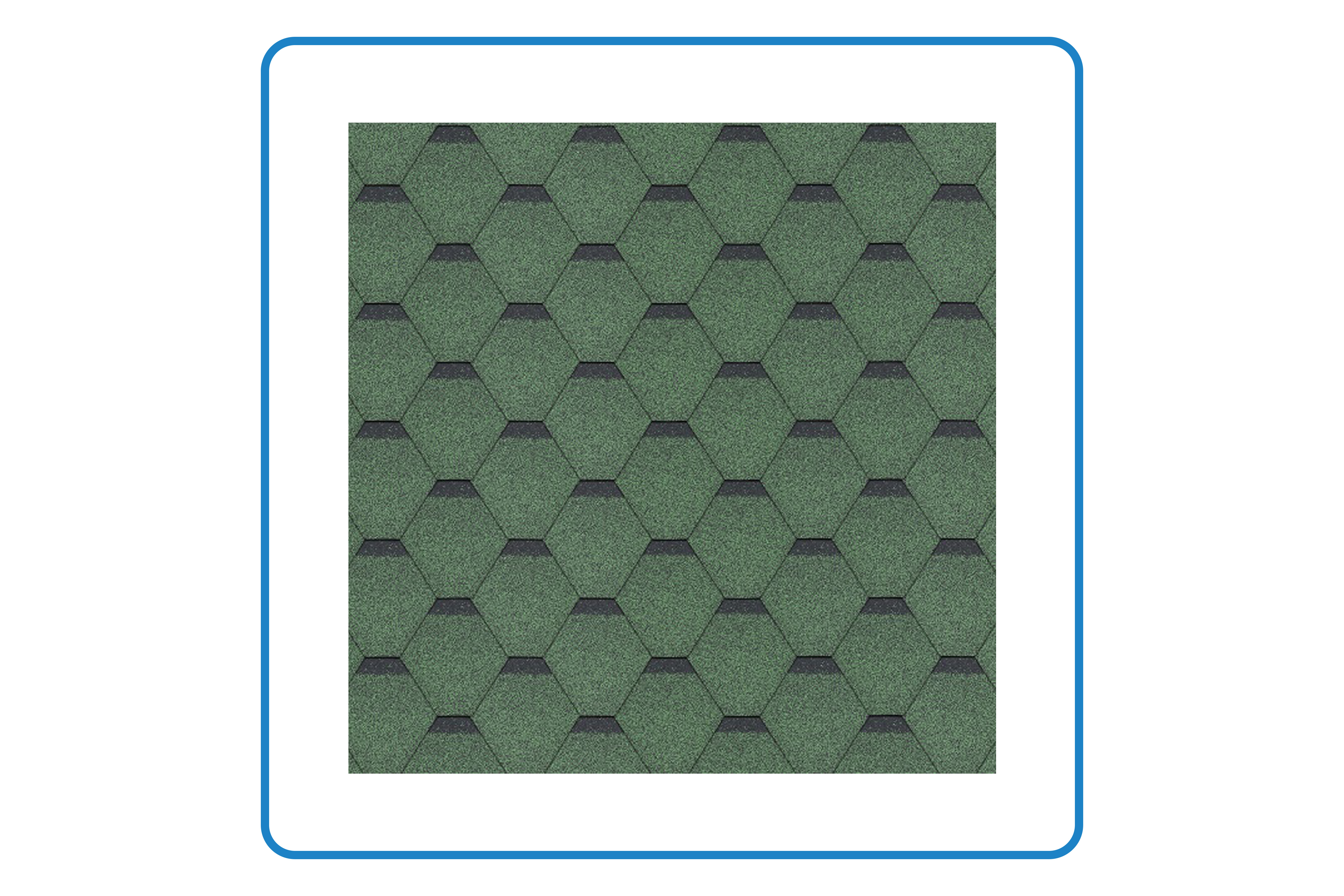 Bardeaux Bitumineux Hexagonal Rock H-GREEN 3 m2, Couleur Vert - Bitume ...