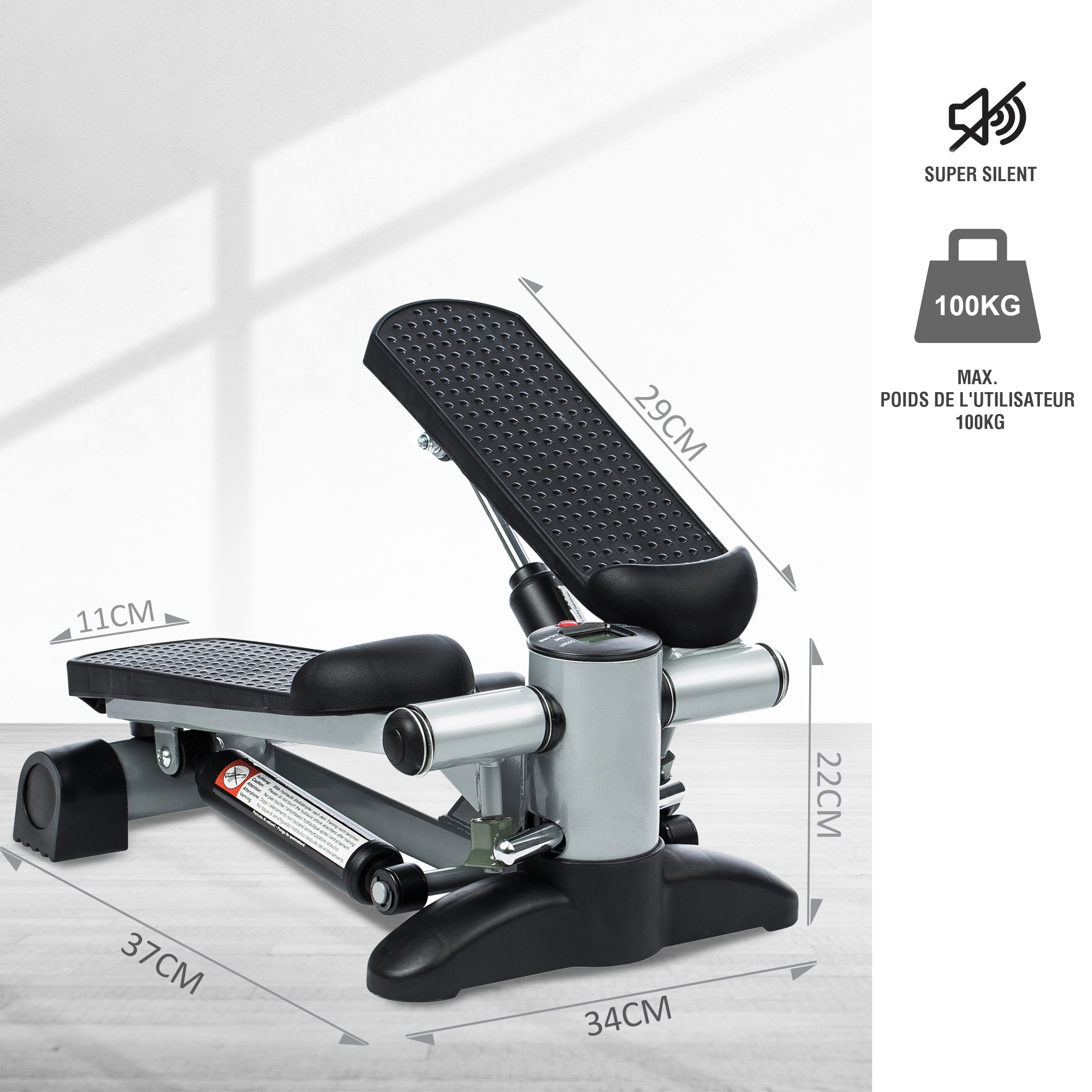 Stepper Up Down Zoomyo, Appareil De Fitness Avec Console à Prix Carrefour