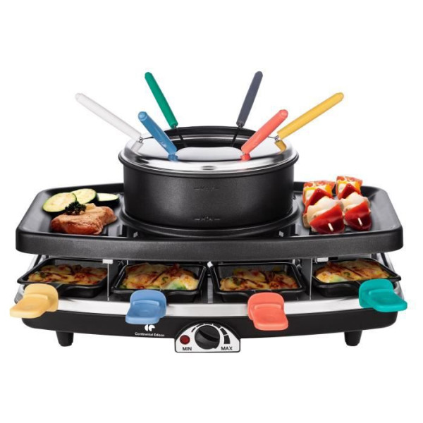 Appareil A Raclette Continental Edison Fd12881 Et Fondue 8 Personnes ...