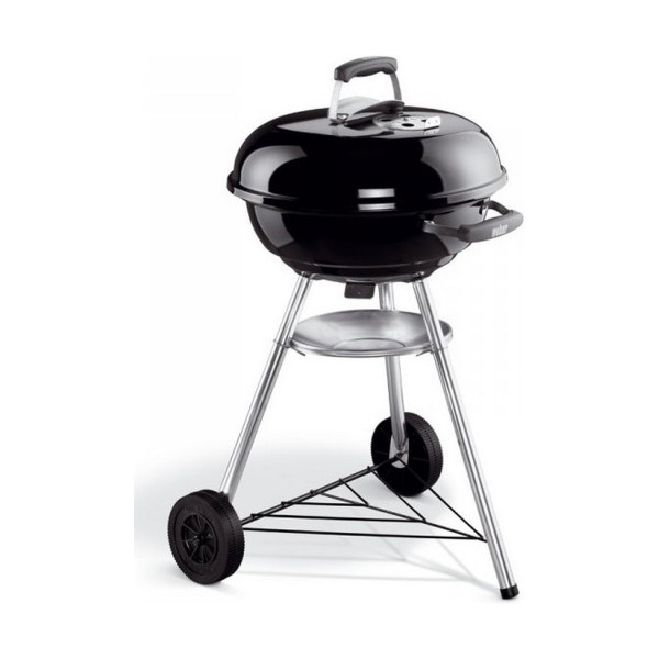 Barbecue À Charbon Avec Couvercle Et Roulettes Weber Compact Noir (ø 47 ...